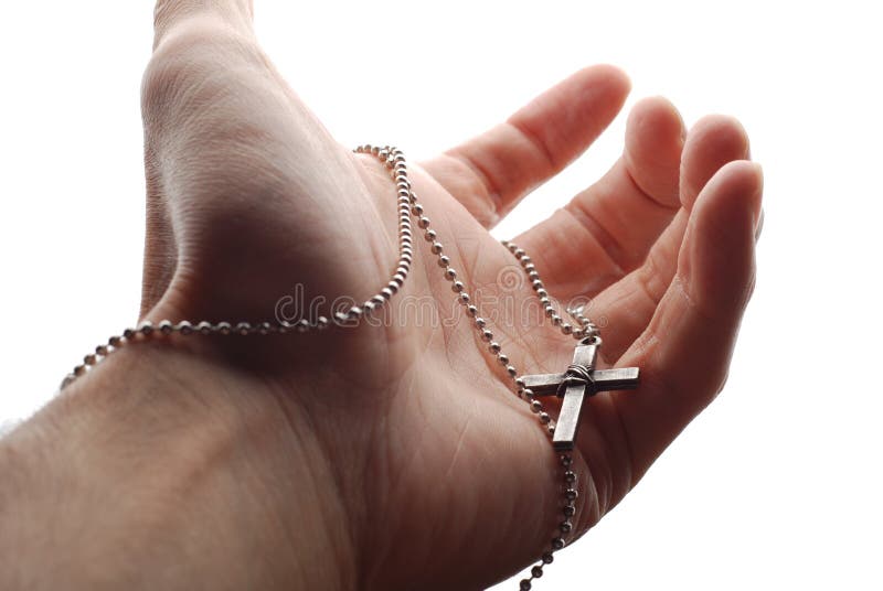 Hand and cross stock image. Image of hand, jesus, payer - 4348639