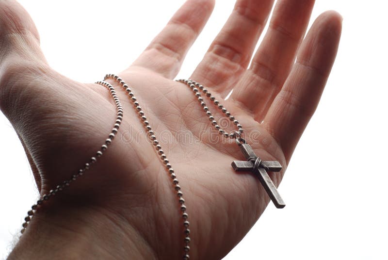 Hand and cross stock image. Image of cross, religious - 4447083