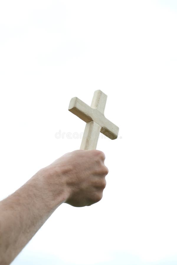 Hand with cross stock image. Image of symbol, saint, spirituality ...