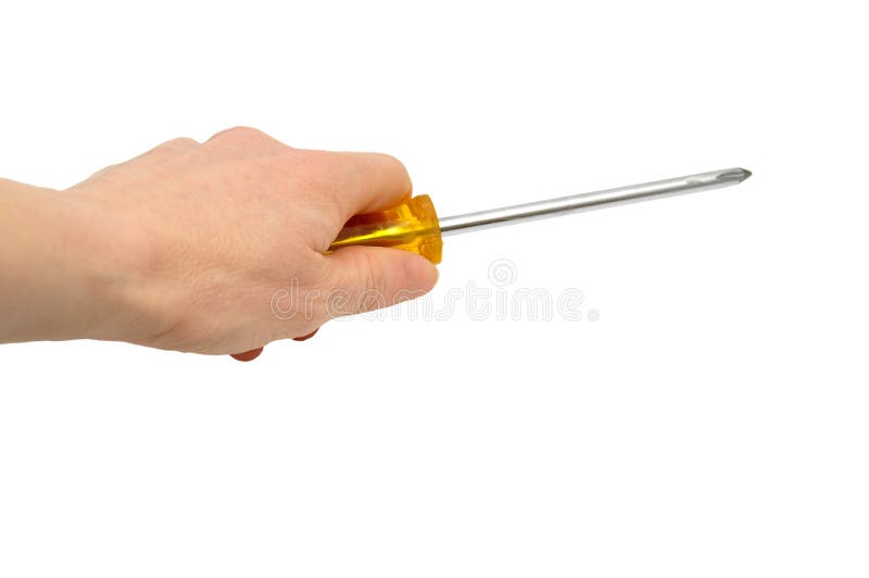 Hand with Crosstip Screwdriver Stock Image - Image of woman, fingers ...
