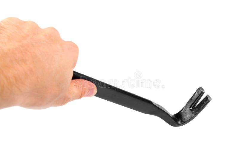 Crowbar, isolated stock image. Image of nails, steal - 12274625
