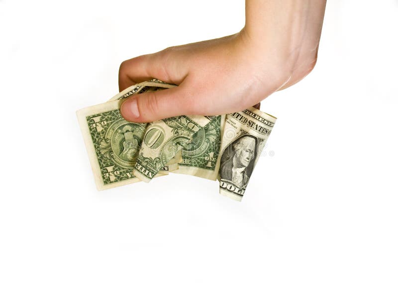 Hand Crunching Money Picture. Image: 7789988