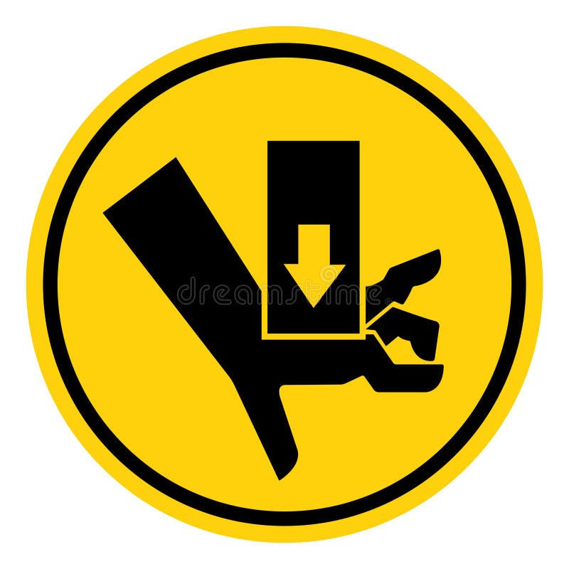 Hand Crush Force from Above Symbol Sign, Vector Illustration, Isolate ...