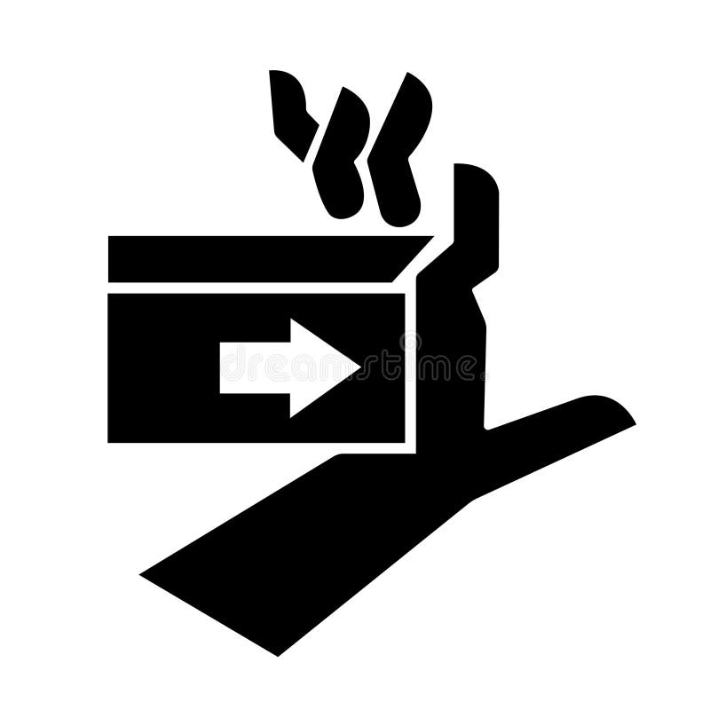 Hand Crush Force Left Black Icon,Vector Illustration, Isolate on White ...