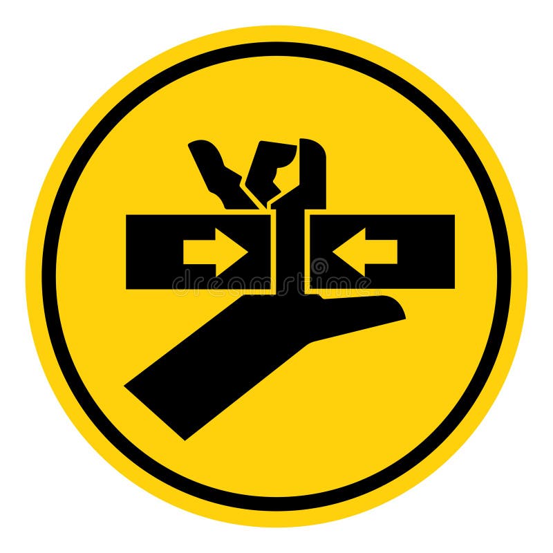 Hand Crush Force from Two Sides Symbol Sign, Vector Illustration ...