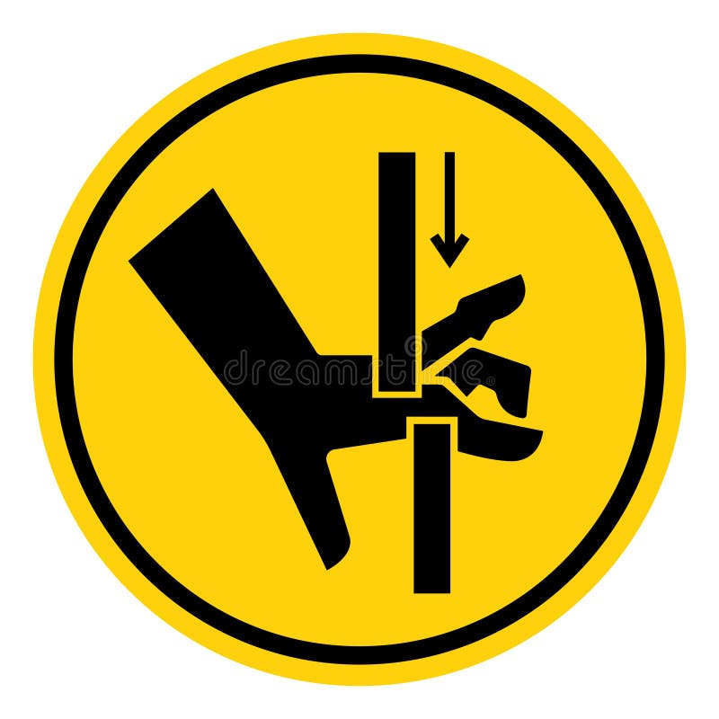 Hand Crush Moving Parts Symbol Sign, Vector Illustration, Isolate on ...