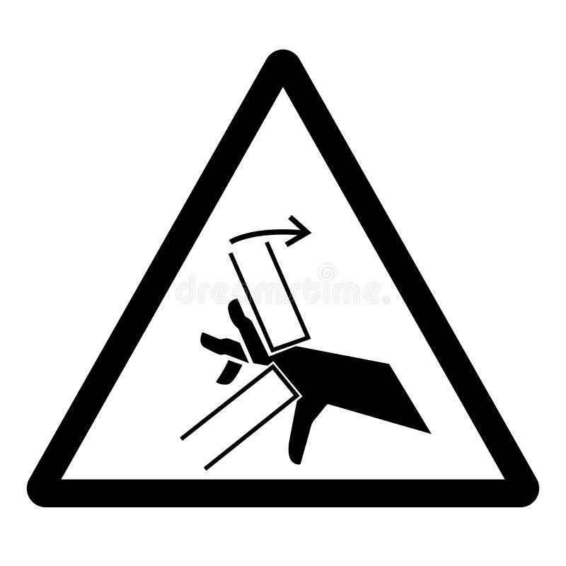 Hand Crush Pinch Point Symbol Sign, Vector Illustration, Isolate on ...