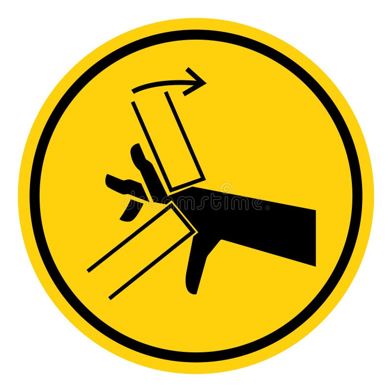 Hand Crush Pinch Point Symbol Sign, Vector Illustration, Isolate on ...