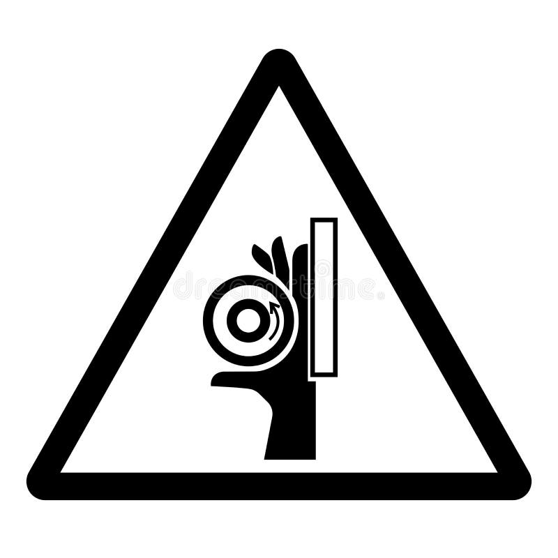 Hand Crush Roller Pinch Point Symbol Sign, Vector Illustration, Isolate ...