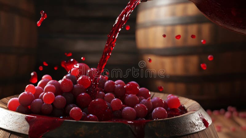 Hand-crushing Grapes in a Big Wooden Vat is an Artisanal Winemaking ...