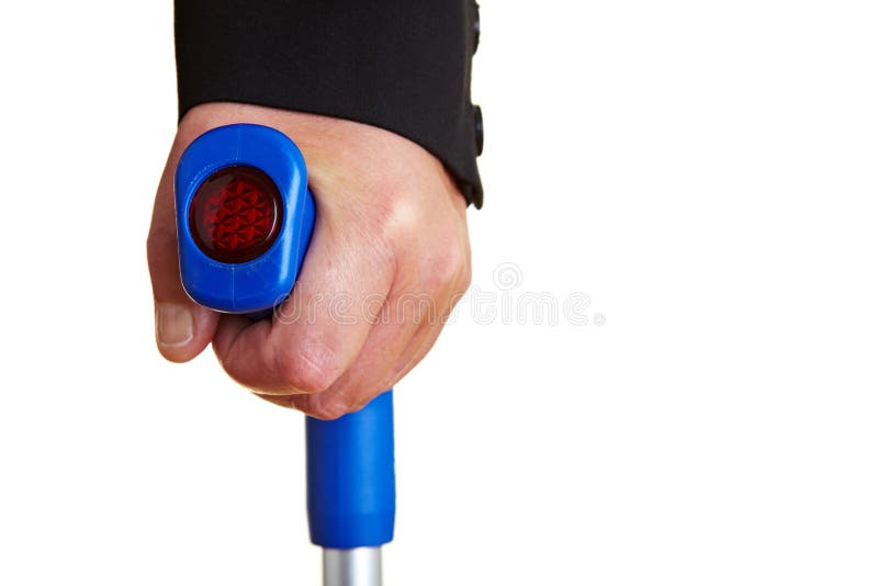 Hand on a crutch stock photo. Image of elder, care, rehabilitation ...