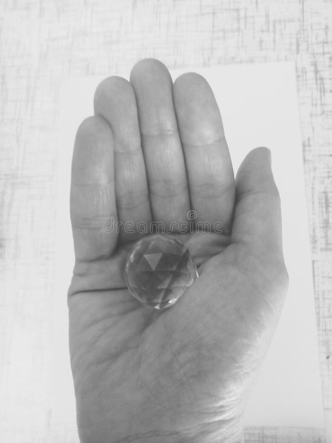Hand and the crystal stock image. Image of spirituality - 179379415