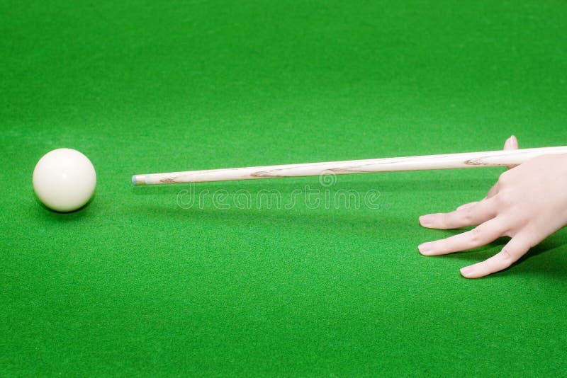 Hand with cue ready to hit stock photo. Image of recreational - 11660500