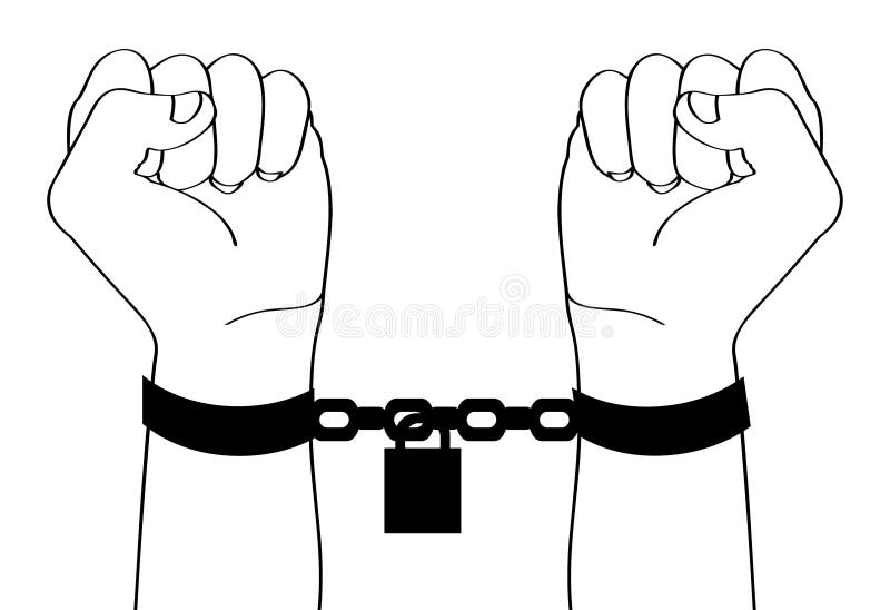 Hand cuffs stock illustration. Illustration of locked - 18988432