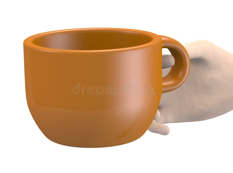 Hand with cup stock illustration. Illustration of male - 24850910