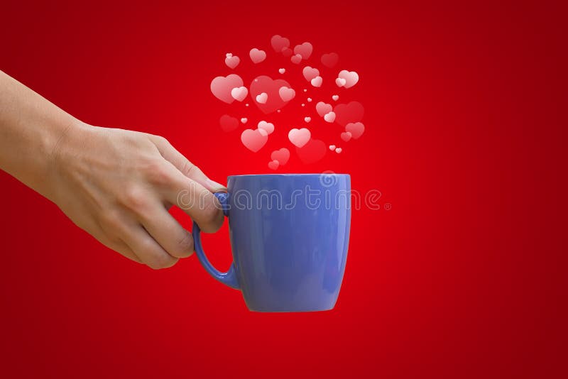 Hand with a cup stock photo. Image of form, smell, drink - 48940552