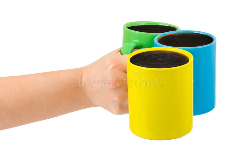Hand with cups stock image. Image of colorful, healthy - 29887249