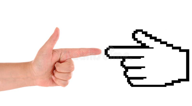 Hand cursor stock photo. Image of computer, close, pointer - 24548788