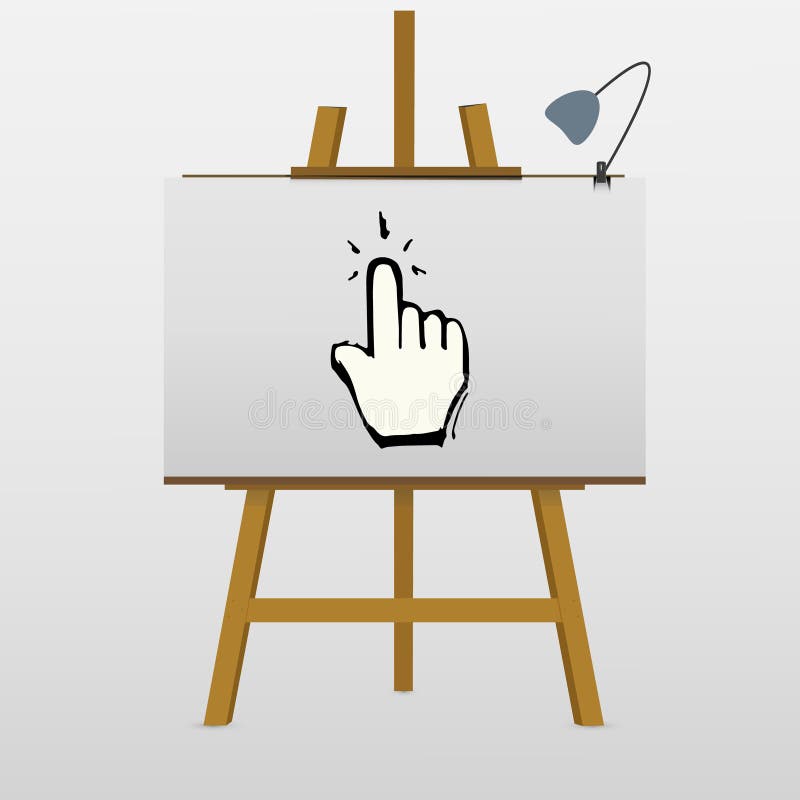 Hand cursor arrow stock illustration. Illustration of drawing - 102324558