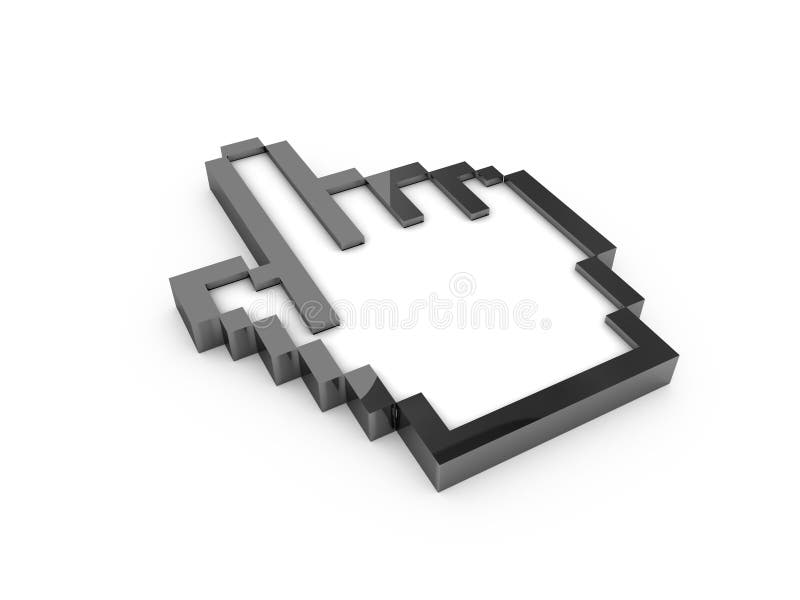 Hand Cursor on Real Human stock illustration. Illustration of ...