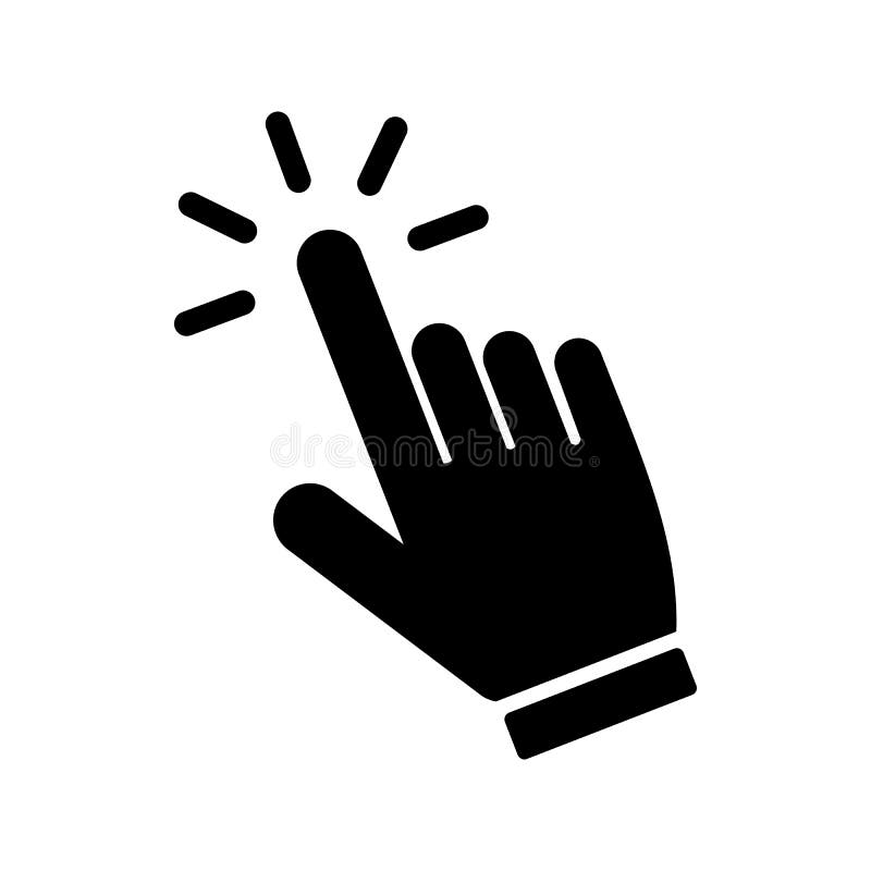 Hand Cursor Icon Vector Design Symbol Stock Vector - Illustration of ...