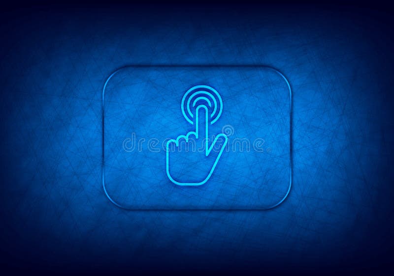 Hand Cursor Click Icon Abstract Digital Design Blue Background Stock ...