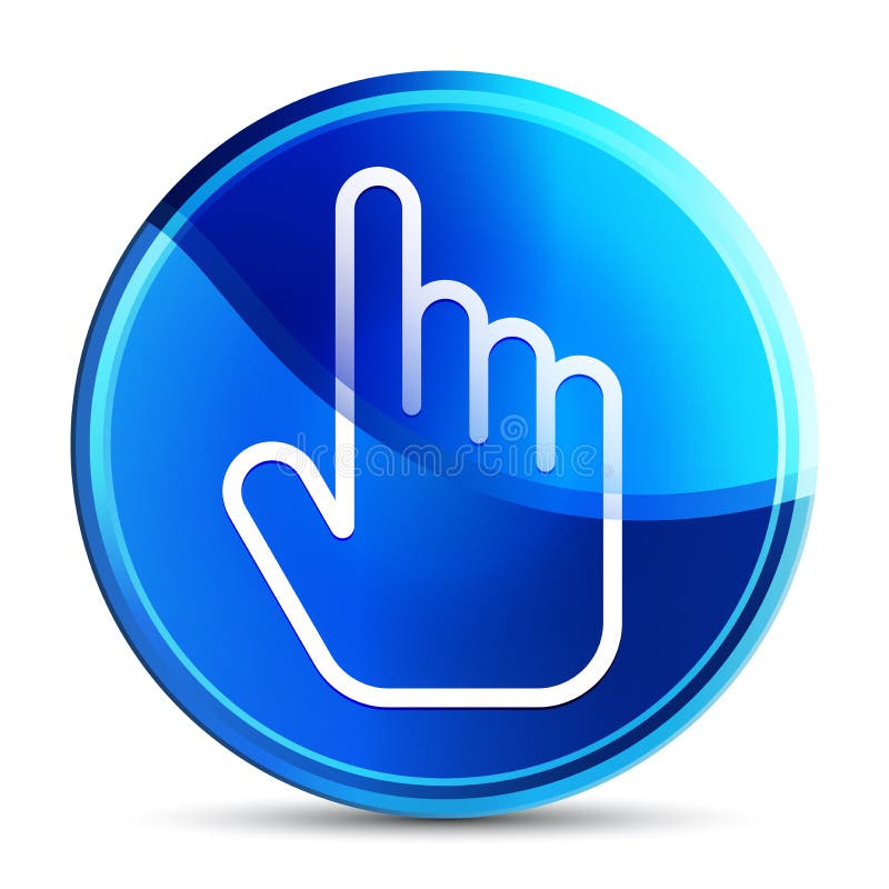 Hand Cursor Click Icon Creative Trendy Colorful Round Button ...
