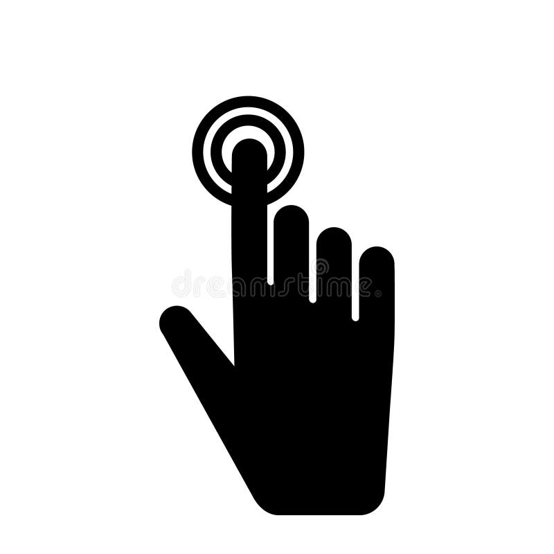 Hand Cursor Click Icon Symbol Vector Stock Vector - Illustration of ...