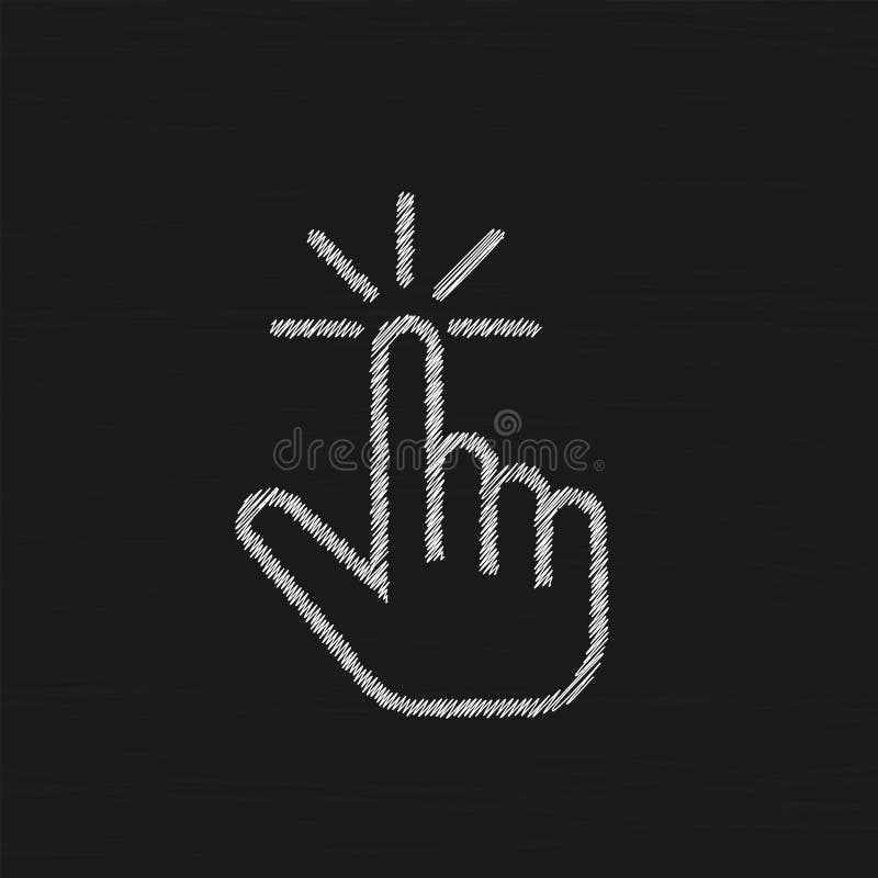 Hand Cursor Click Sketch Vector Icon for Web, Computer and Mobile App ...