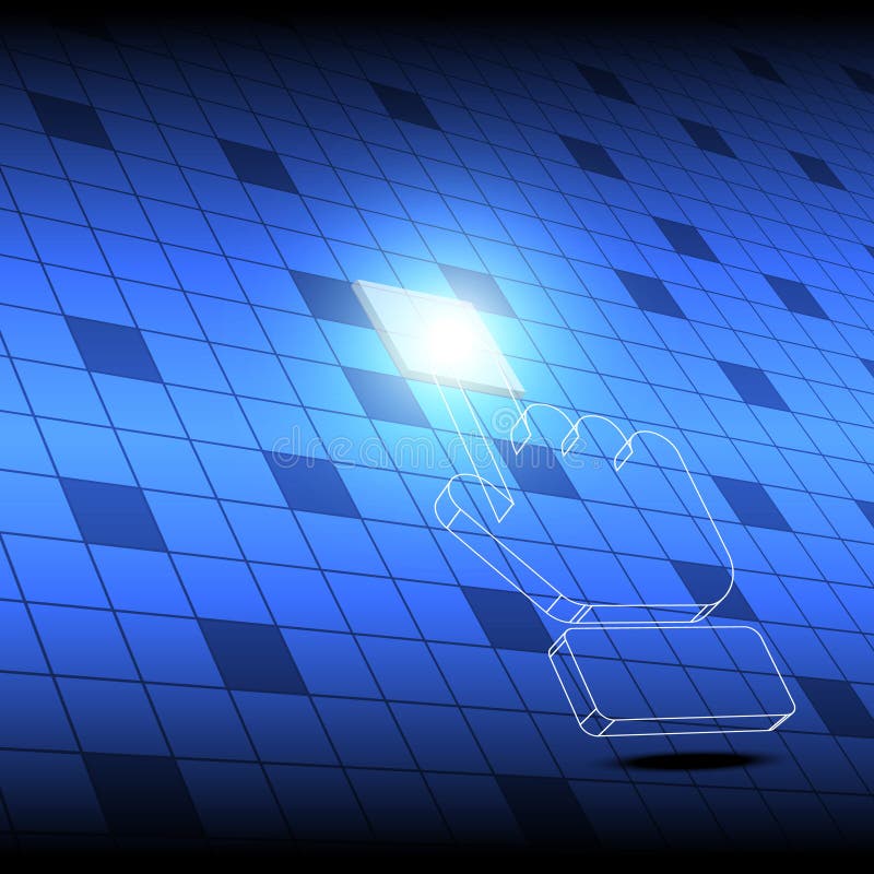 Cursor Click Button on Screen Stock Vector - Illustration of arrow ...