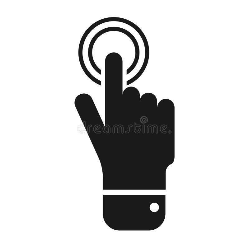 Hand Cursor Click Symbol Vector. Simple Modern Icon Design Illustration ...