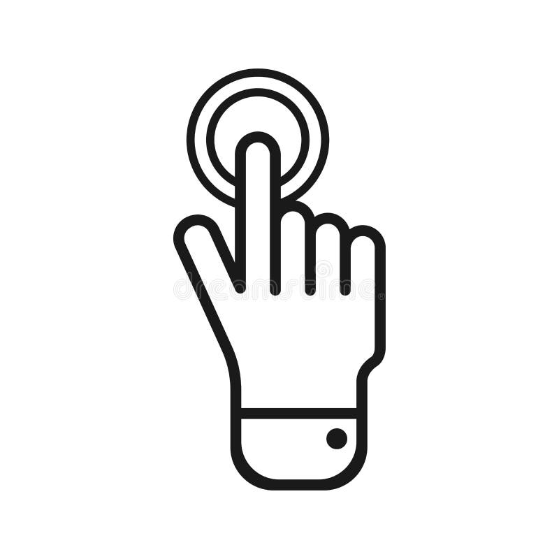 Hand Cursor Click Symbol Vector. Simple Modern Icon Design Illustration ...