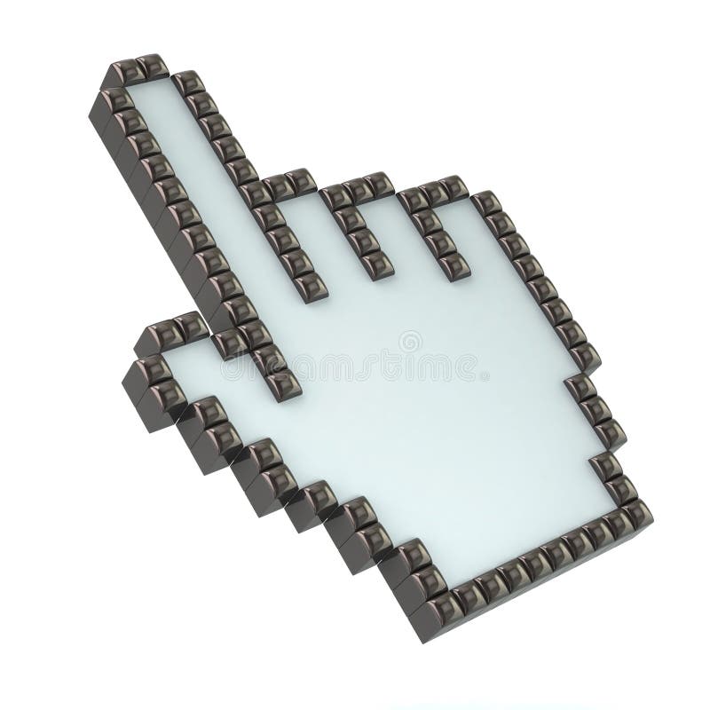 Hand Cursor 3d Illustration Stock Illustration - Illustration of ...