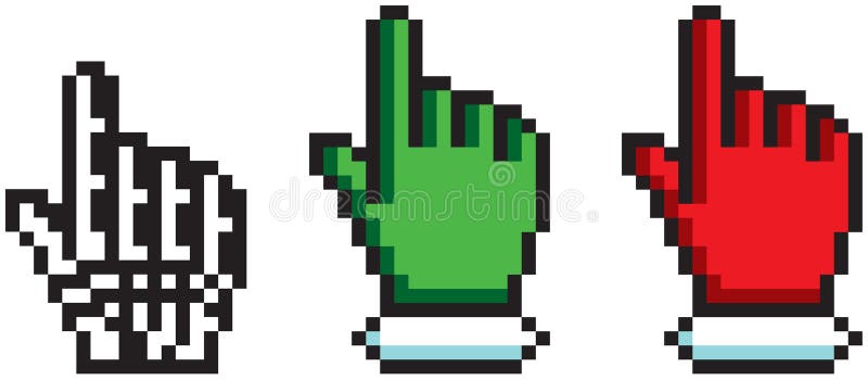 Hand cursor gaming set stock vector. Illustration of gamers - 28891628