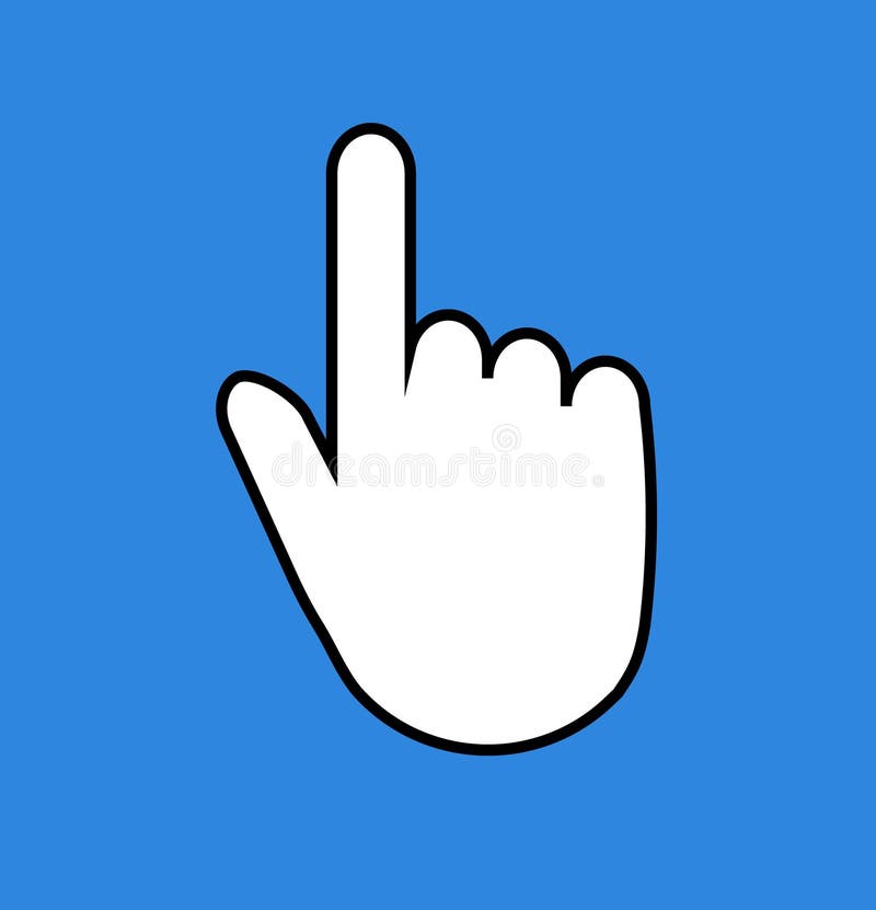 Hand Cursor Icon. Click Icon. Vector Illustration Stock Illustration ...