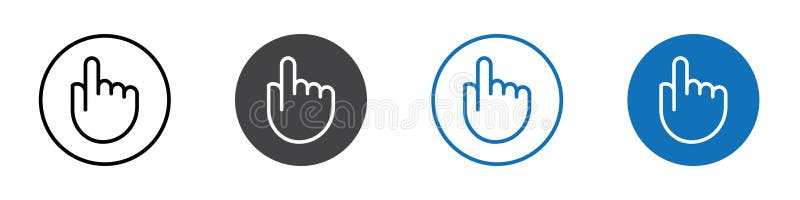 Hand Cursor Icon Isolated on White Background Vector Set Stock Vector ...