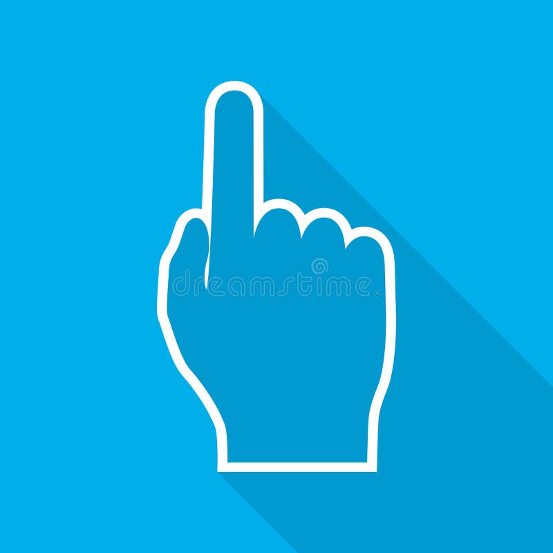 Hand Cursor Icon. Vector Illustration Stock Illustration - Illustration ...