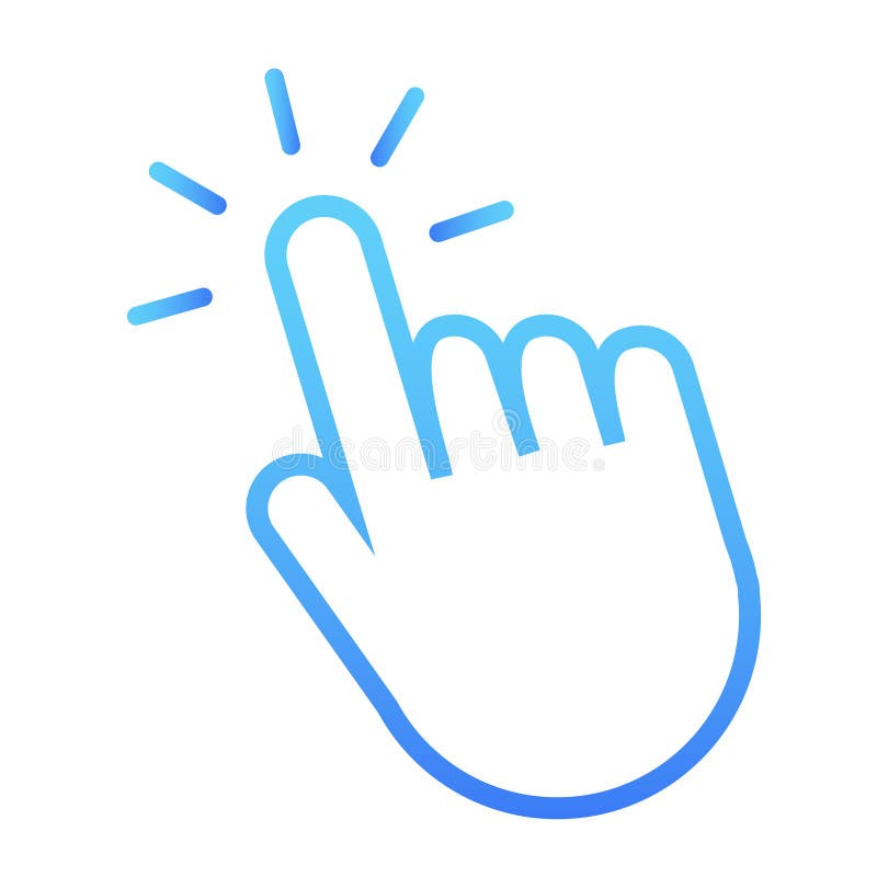 Hand Cursor Icon. Modern Click Symbol for Web or Mobile App. Finger ...