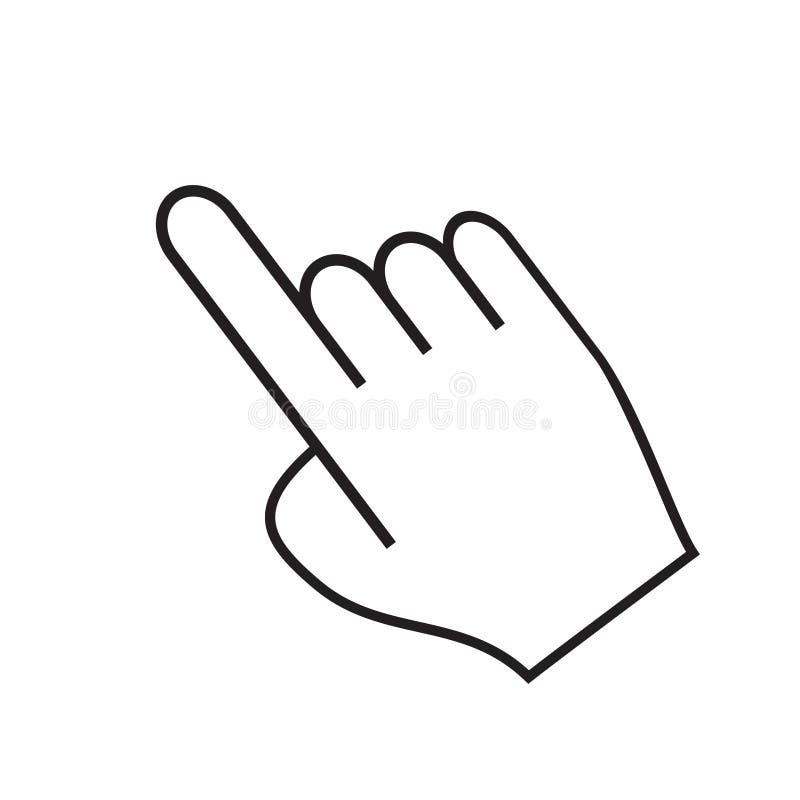 Hand Cursor Icon. Mouse Click Stock Vector - Illustration of icon ...