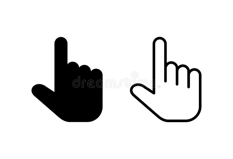 Hand Cursor Icon . Cursor Icon Vector. Hand Cursor Icon Click Stock ...