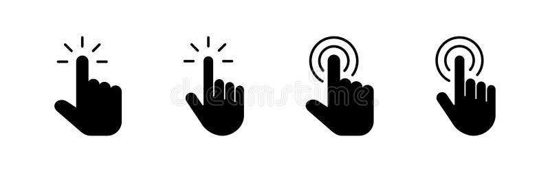 Hand Cursor Icon . Cursor Icon Vector. Hand Cursor Icon Click Stock ...