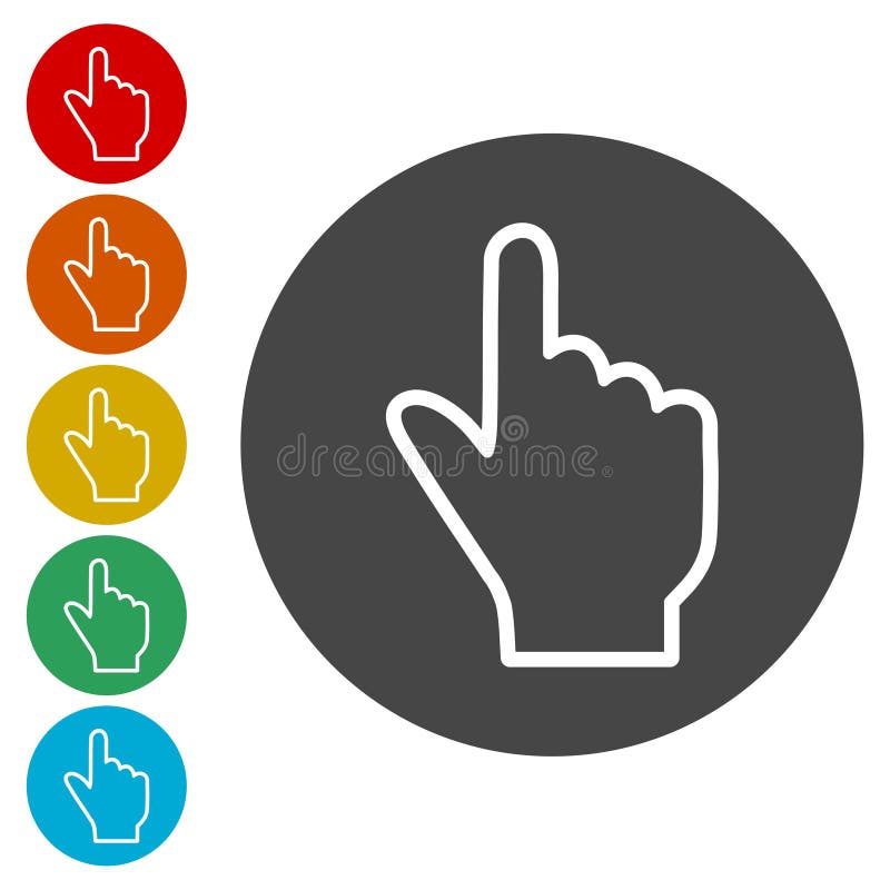 Hand cursor, hand icon stock vector. Illustration of cursor - 100094391