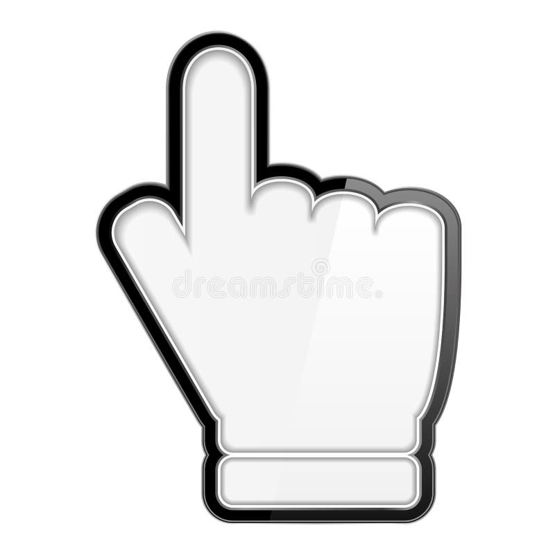 Mouse Hand Cursor Vector Illustration Stock Vector - Illustration of ...