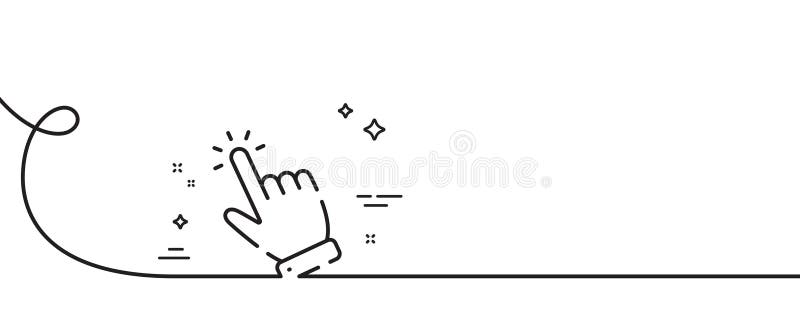Hand And Cursor Pointer Line Icons Clicking Finger Cursor Arrow Icon