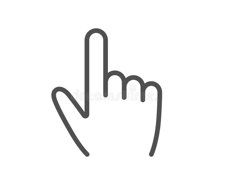 Hand Cursor Line Icon Click Action Sign Vector Stock Vector