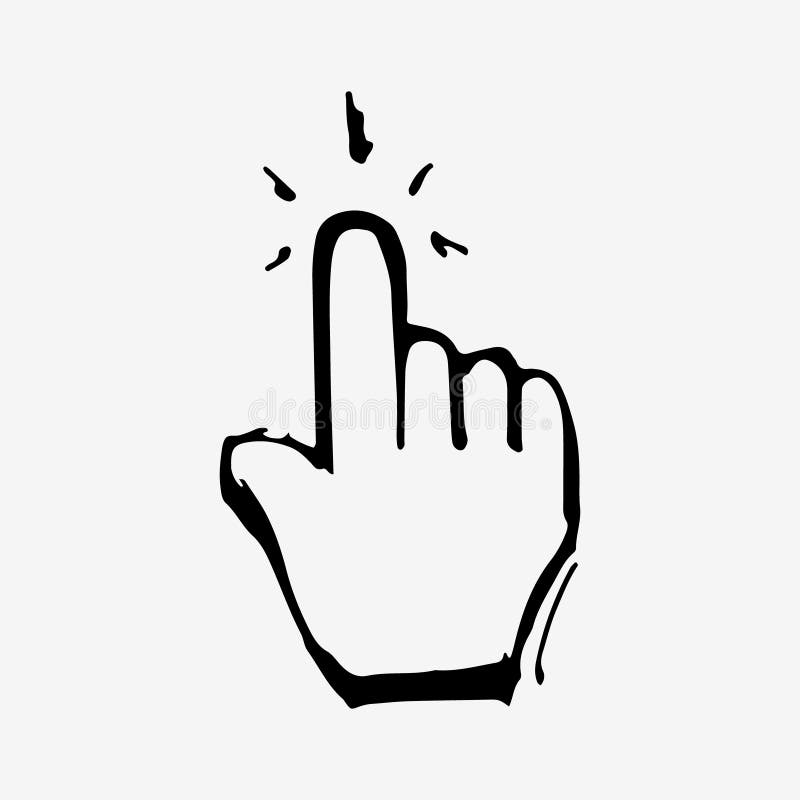 Hand-Cursor-Pfeil stock abbildung. Illustration von hand - 102324566
