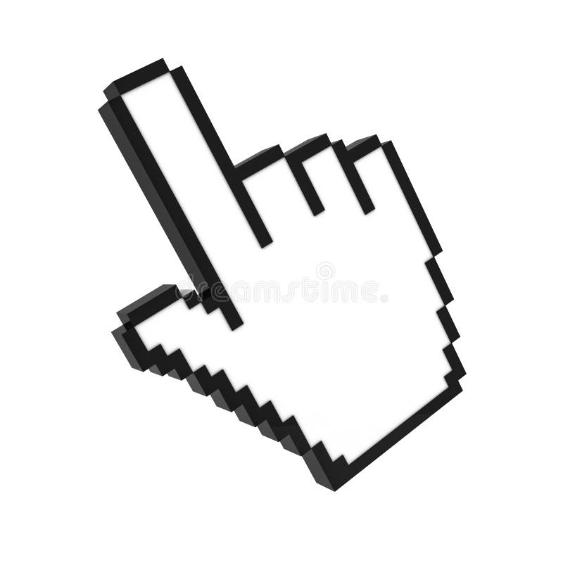 Hand cursor pointer stock illustration. Illustration of render - 78916351