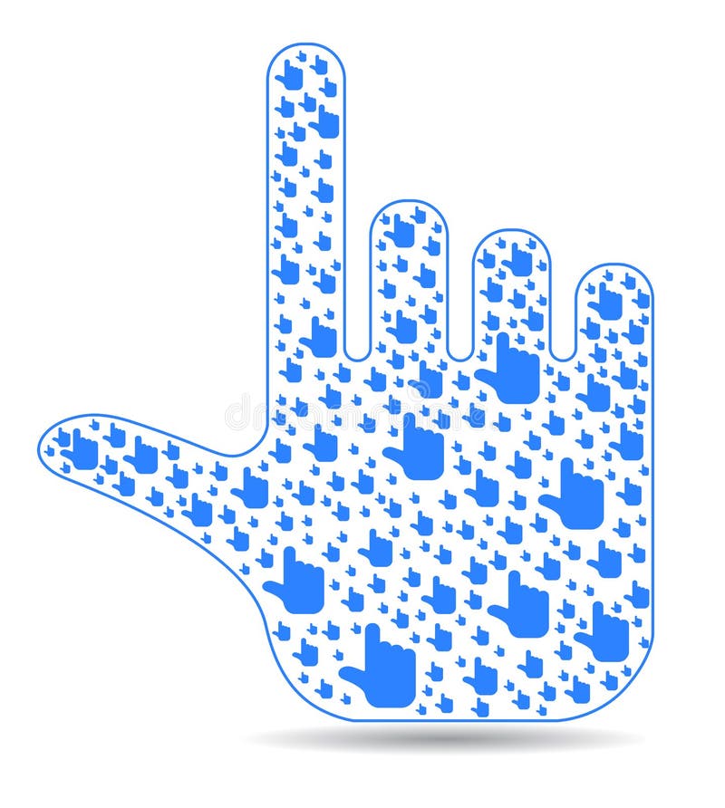 Hand Cursor Pointer Icon Concept Stock Vector - Illustration of finger ...