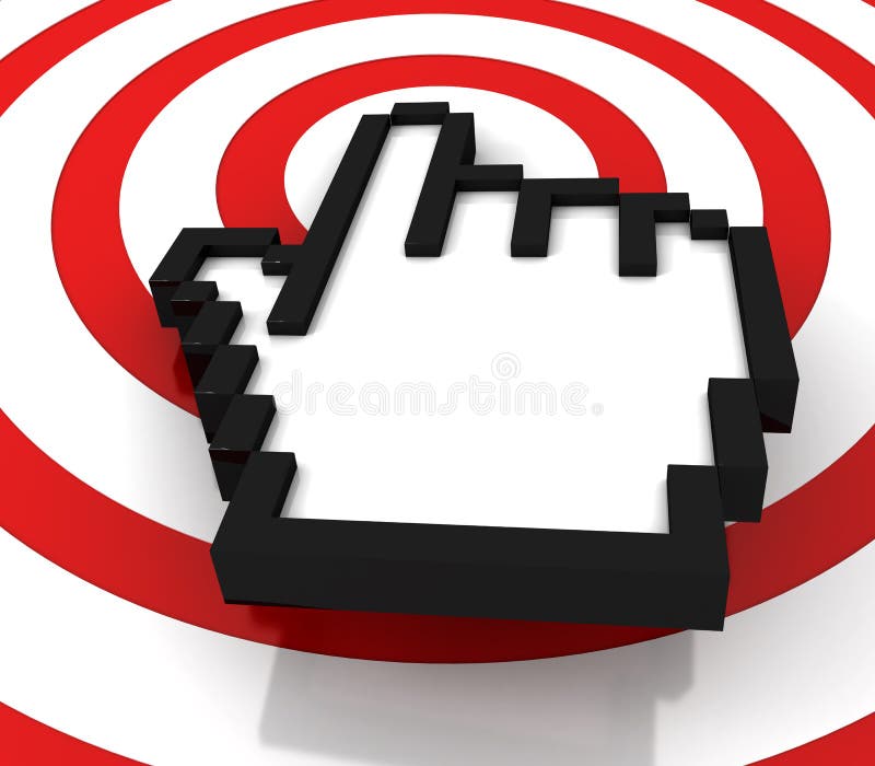 Cursor on target stock illustration. Illustration of click - 12642225