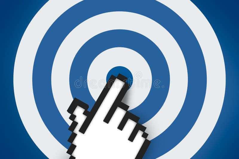 Mouse Cursor Targeted Click Stock Illustration - Illustration of data ...